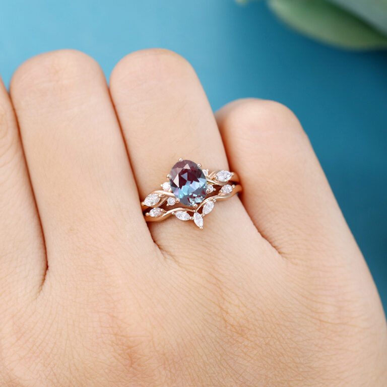 Vintage Oval Natural Ruby Ring Floral Halo Unique Engagement Rings ...