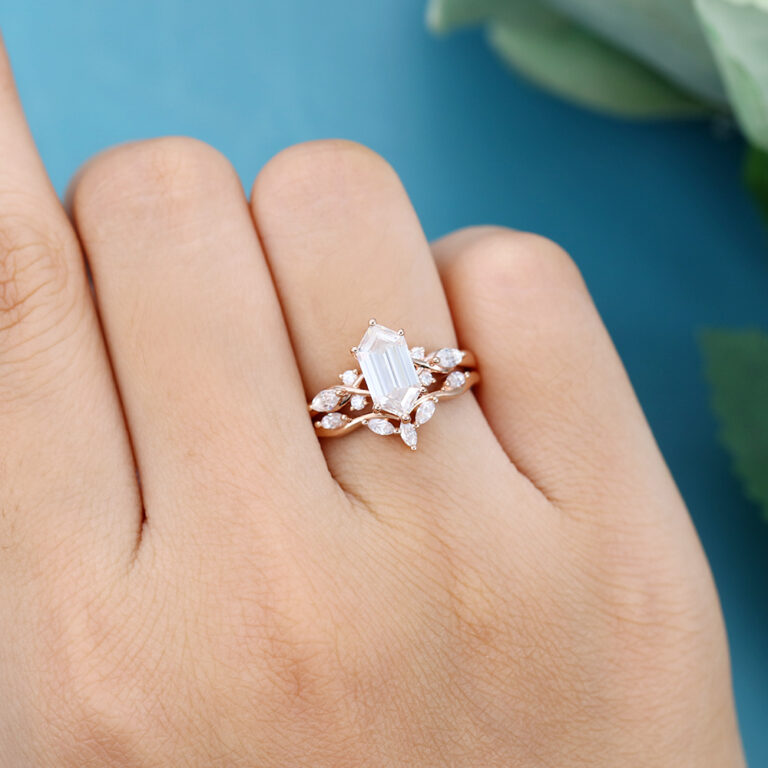 Round Cut Lab Diamond Wedding Band Bezel Stacked Wedding Rings ...