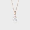 Oval Lab Diamond Necklace For Women Unique Pendant Necklace - LisaJewelryUS