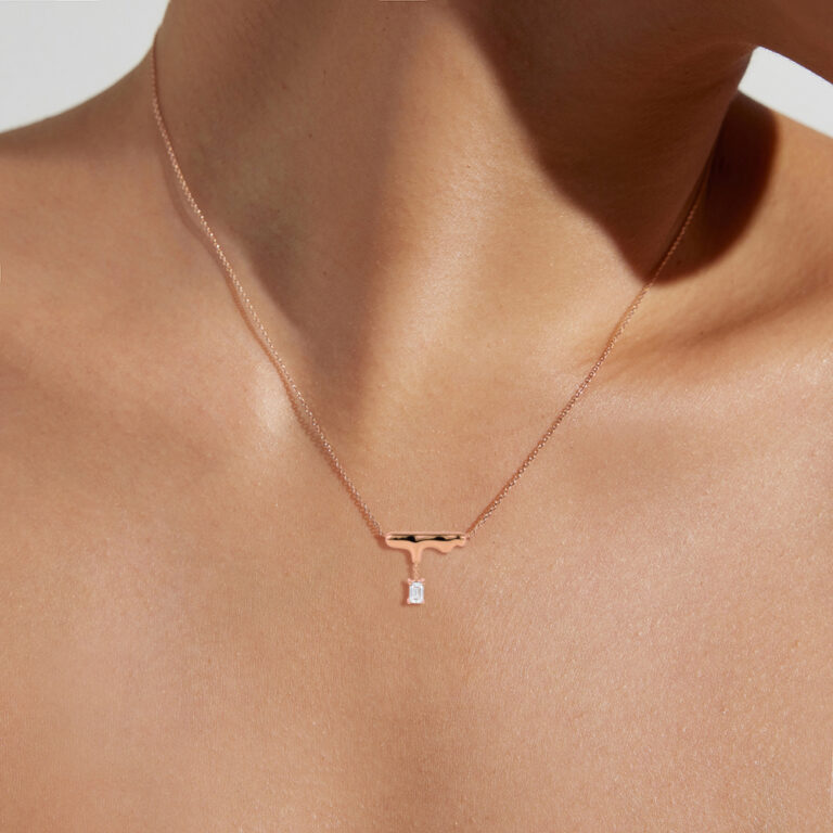 Solitaire Emerald Cut Lab Diamond Pendant Necklace For Women ...
