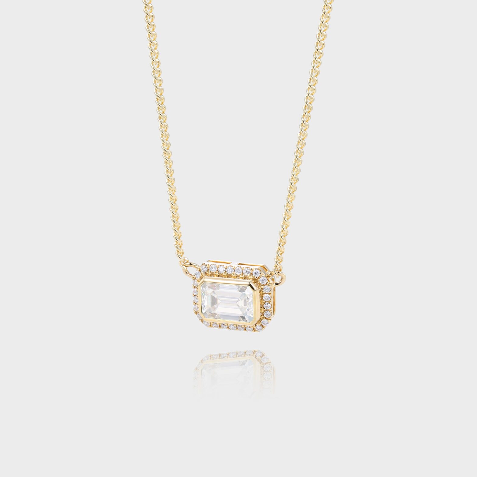 Rose Gold Heart Shaped Lab Diamond Pendant Spiral Design Necklace ...