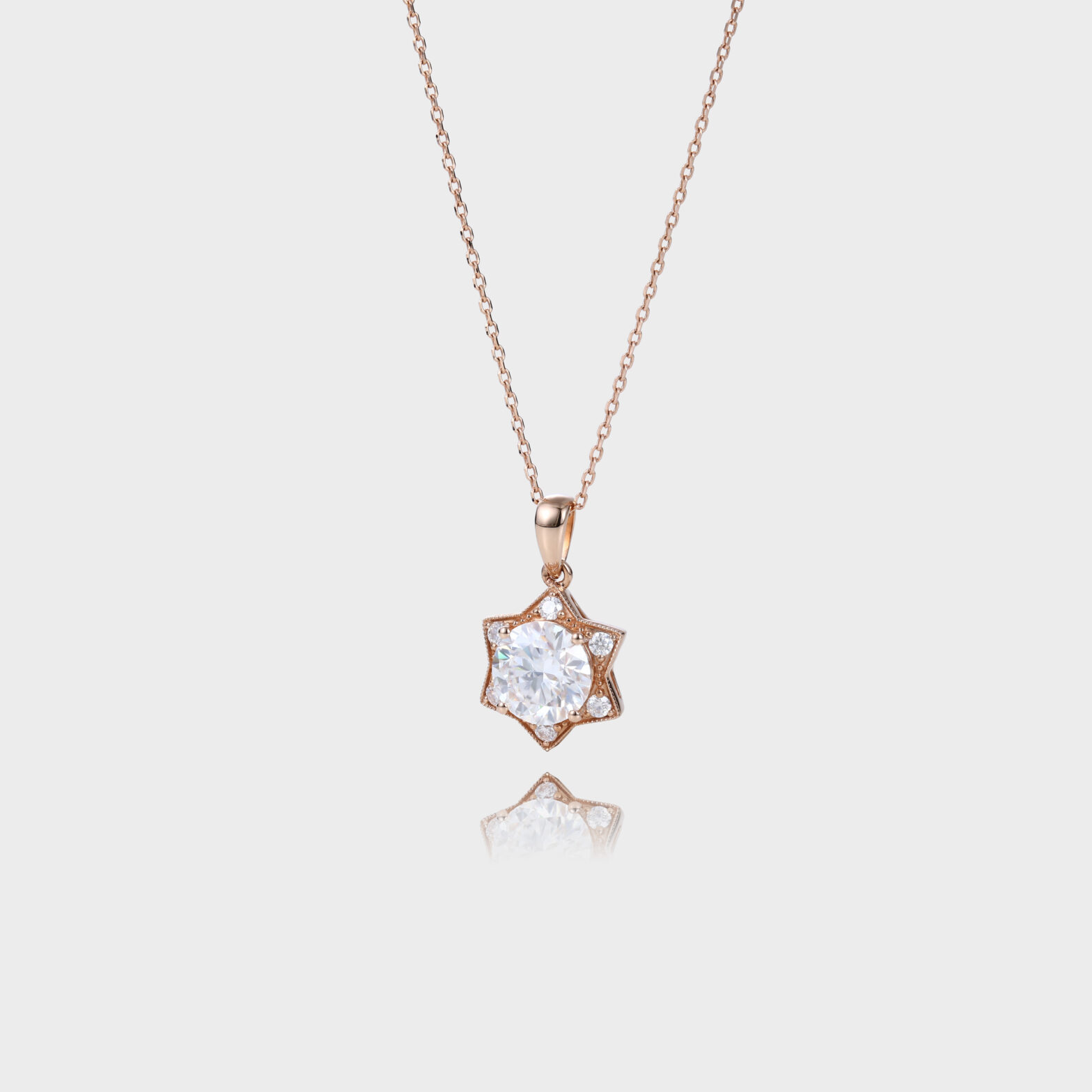 Statement Necklaces Round Lab Diamond Necklace Vintage Necklace ...