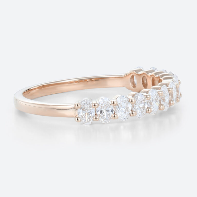 Eternity Ring Diamond Oval Cut Stacked Wedding Rings - LisaJewelryUS