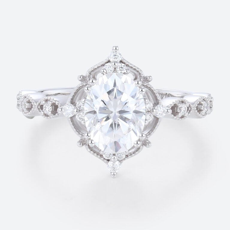 Lab Created Diamonds Rings Vintage Promise Rings Oval Cut Ring ...
