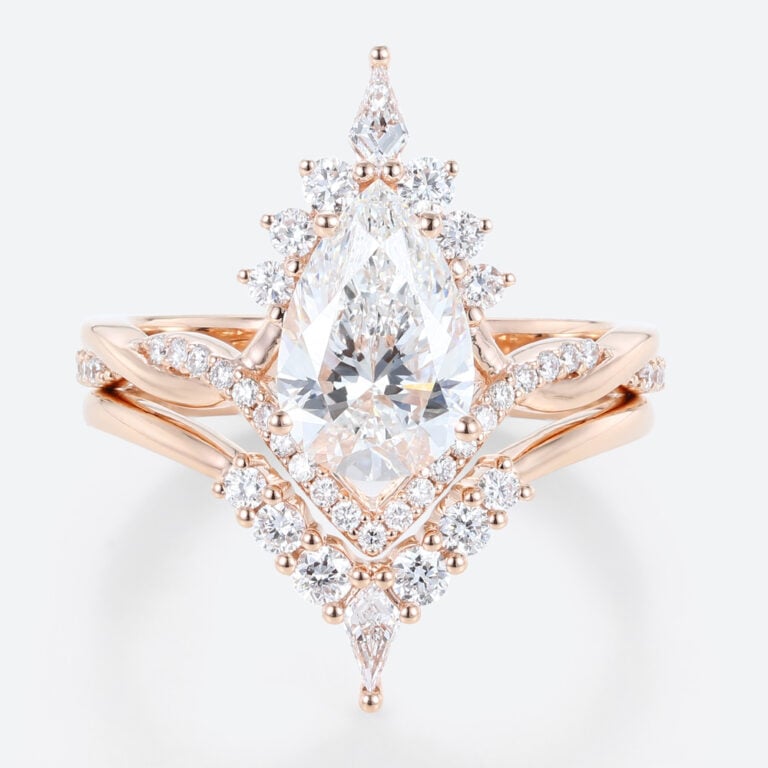 Lab Created Diamonds Engagement Rings Diamond Ring Sets - LisaJewelryUS