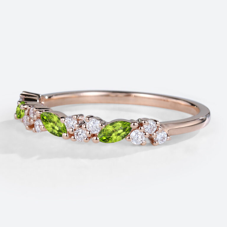 Gold Birthstone Rings Multi Gemstone Band Ring Stack Rings Gold ...