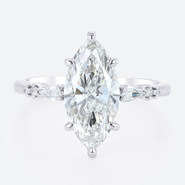 2ct Lab Diamond Marquise Cut Rings Modern Engagement Rings - LisaJewelryUS